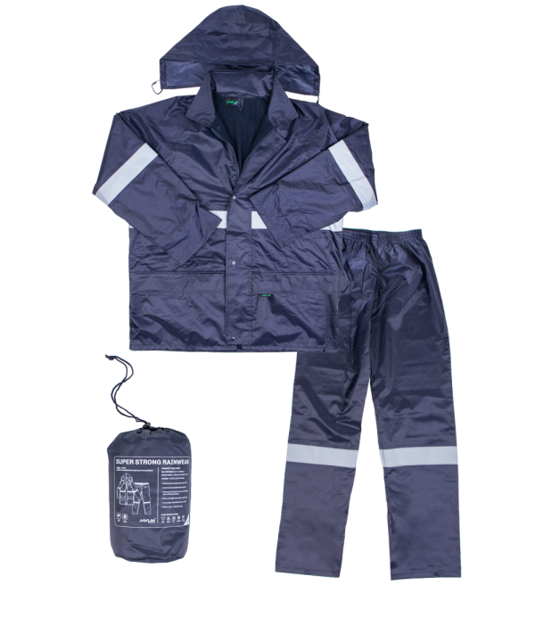 Sozo Safety PPE | Polyester Lined PVC Reflective Rain Suit