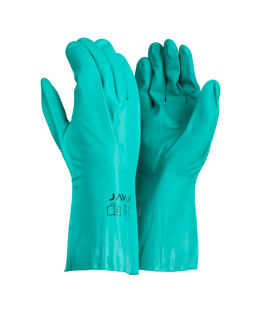 Sozo Safety PPE | Green Nitrile Flock Lined Gloves