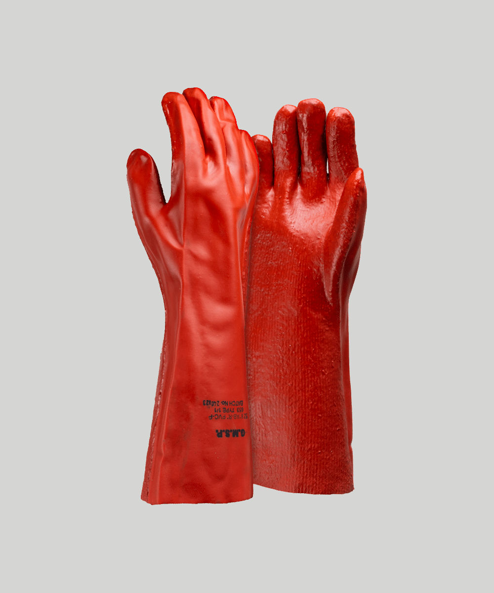 Sozo Safety PPE | PVC Heavyweight Rouch Palm Gloves – 35cm